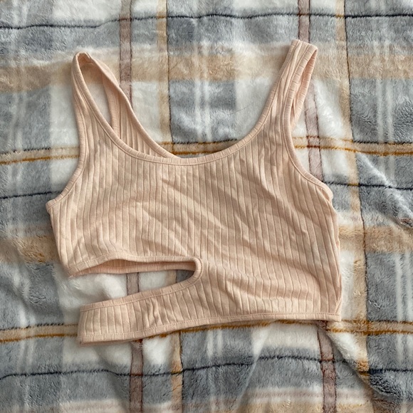 SHEIN | Tops | Small Tannish Pink Tank Top With Under Ooh Cut Out ...